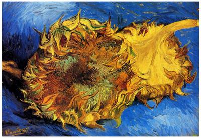 'Vincent Van Gogh Two Cut Sunflowers 3 Art Print Poster' Posters ...