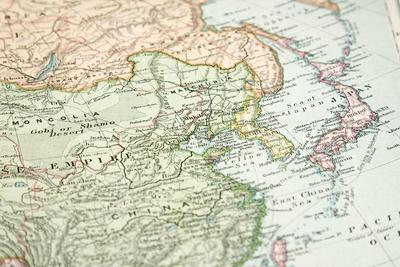 'Vintage (1907 Copyrighted Expired) Map Of Europe And Asia' Art ...