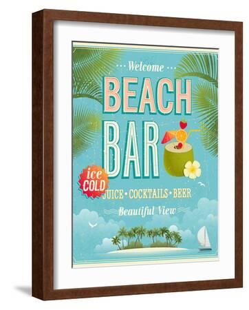 'Vintage Beach Bar Poster' Posters - avean | AllPosters.com