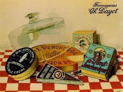 'Vintage Cheese - Fromage' Giclee Print | AllPosters.com