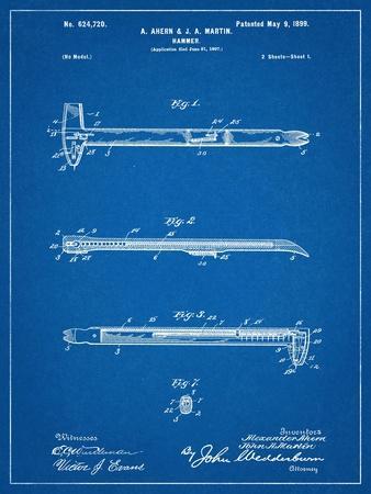 'Vintage Claw Hammer Patent 1899' Poster | AllPosters.com