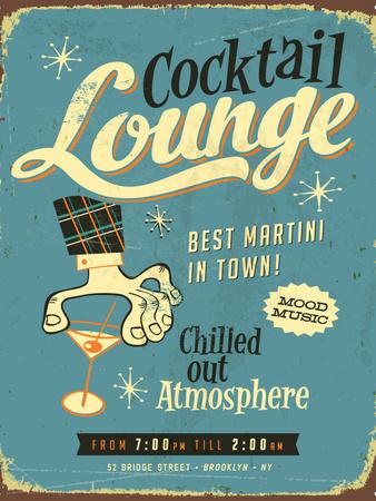 'Vintage Design - Cocktail Lounge' Posters - Real Callahan | AllPosters.com