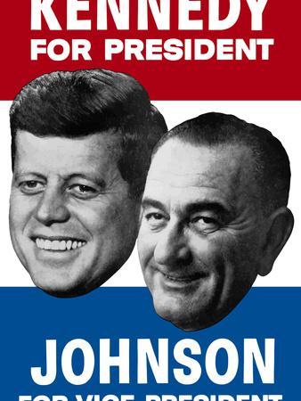 'Vintage Election Poster Showing the 1960 Democratic Nominees ...