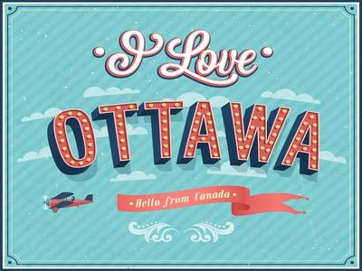 'Vintage Greeting Card From Ottawa - Canada' Poster - MiloArt ...
