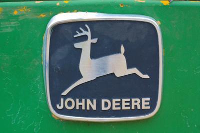 'Vintage John Deere Tractor Metal Emblem Photo Poster' Prints ...