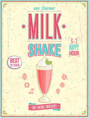 'Vintage Milkshake Poster' Prints - avean | AllPosters.com