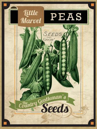 Vintage Peas Seed Packet Giclee Print | AllPosters.com
