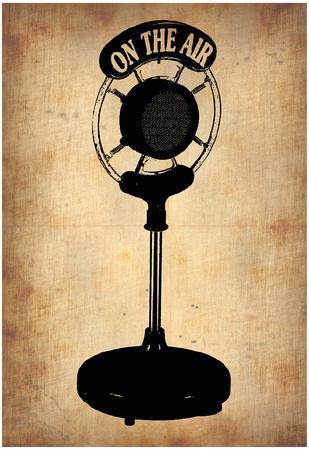 'Vintage Radio Microphone' Prints - NaxArt | AllPosters.com