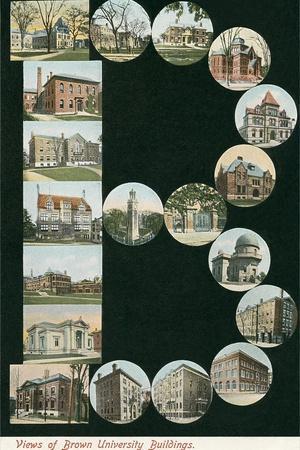Vintage Views of Brown University | AllPosters.com