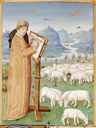'Virgil Writing in a Field of Sheep and Goats' Giclee Print ...