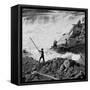 'Dip Net Fishing at Celilo Falls, 1954' Giclee Print - Virna Haffer ...