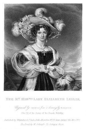 Lady Elizabeth Leslie - W Delacour | AllPosters.com