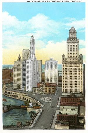 'Wacker Drive, Chicago, Illinois' Posters | AllPosters.com