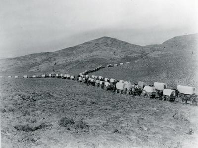 'Wagon Train - Oregon Trail Wagon Train Reenactment, 1935' Giclee Print ...