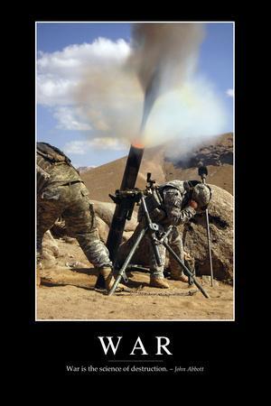 'War: Inspirational Quote and Motivational Poster' Photographic Print ...