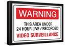 'Warning Area Under Video Surveillance Sign Poster' Prints | AllPosters.com