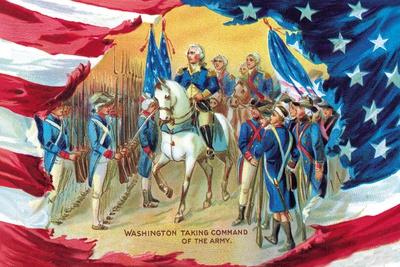 'Washington Taking Command of the Army' Posters | AllPosters.com