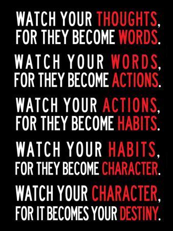'Watch Your Thoughts Motivational Poster' Poster | AllPosters.com