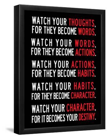 'Watch Your Thoughts Motivational Poster' Poster | AllPosters.com