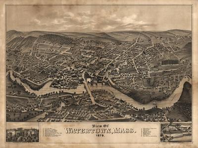 'Watertown, Massachusetts - Panoramic Map' Posters - Lantern Press ...