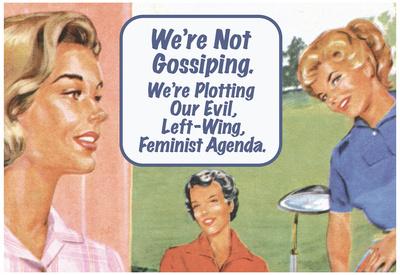 'We're Not Gossiping We're Plotting Our Evil Feminist Agenda Funny ...