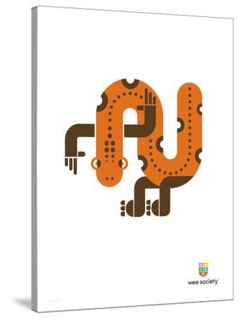 'Wee Alphas, Nelson the Newt' Stretched Canvas Print - Wee Society ...