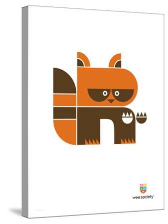 'Wee Alphas, Riley the Raccoon' Stretched Canvas Print - Wee Society ...