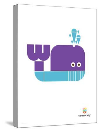 'Wee Alphas, Walter the Whale' Stretched Canvas Print - Wee Society ...