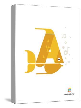'Wee Alphas, Alex the Angelfish' Stretched Canvas Print - Wee Society ...
