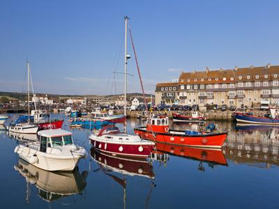 'West Bay Harbour with Yachts and Fishing Boats, Bridport, UNESCO World ...