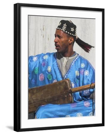 'Whirling Dirvish Playes Instrument, Medina, Old City, Marrrakesh ...