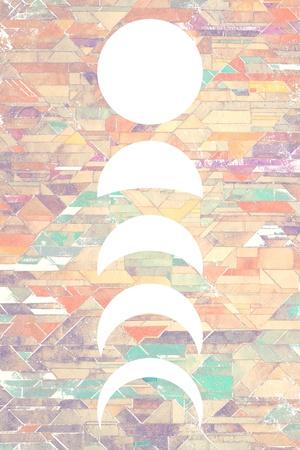 'White Moon Phases' Prints - , 17.0 | AllPosters.com