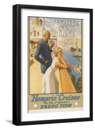 'White Star Line Homeric Cruise the Ship of Splendour Travel Poster ...