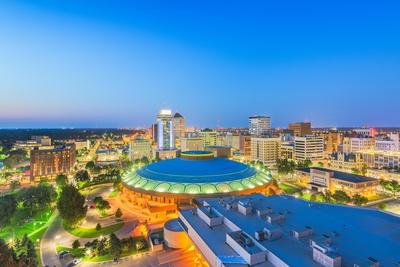 'Wichita, Kansas, USA downtown skyline at dusk' Photo | AllPosters.com