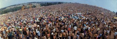 'Wide Angle Overall of Huge Crowd Facing the Distant Stage, During the ...