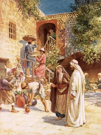 'Jesus Appearing to Two Disciples on the Road to Emmaus' Giclee Print - William Brassey Hole ...