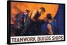 'Teamwork Builds Ships, c.1917' Print - William Dodge Stevens ...