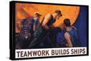 'Teamwork Builds Ships, c.1917' Print - William Dodge Stevens ...
