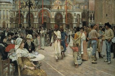 'The Piazza of Saint Marks, Venice, 1883, by William Logsdail, 1859-1944, English painting ...