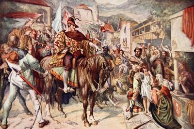 'William Tell and Hermann Gessler in the Marketplace in Altdorf' Giclee ...