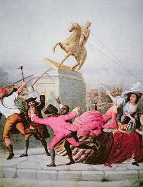 New York Patriots Pull Down the Statue of George Iii at Bowling Green ...
