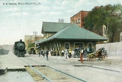 'Willimantic, Connecticut - Railroad Station Exterior View' Posters ...
