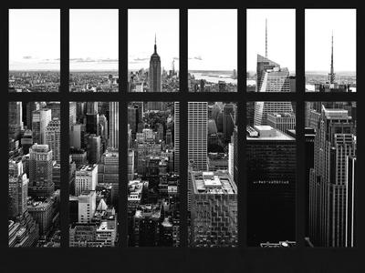 'Window View - Skyline of Manhattan with the Empire State Building ...