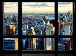 'Window View, Special Series, Skyscrapers View at Sunset, Midtown ...