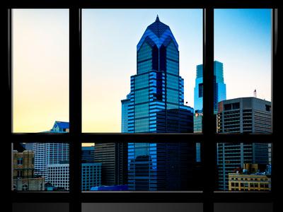'Window View, Special Series, Sunset Philly Skyscrapers View ...