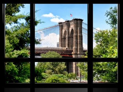 'Window View, Special Series, the Brooklyn Bridge View, Manhattan, New ...