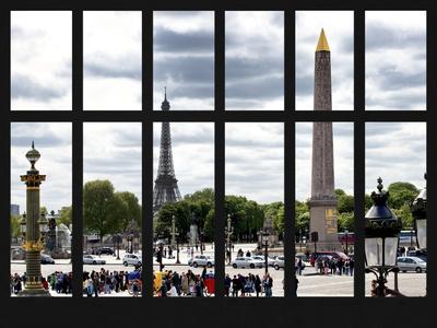 'Window View - Urban Street Scene at Place de la Concorde with the ...