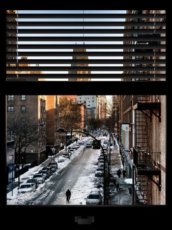 'Window View with Venetian Blinds: Urban Street Scene - Cityscape of ...