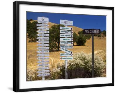 'Winery Signs, Santa Ynez Valley, Santa Barbara County, Central ...