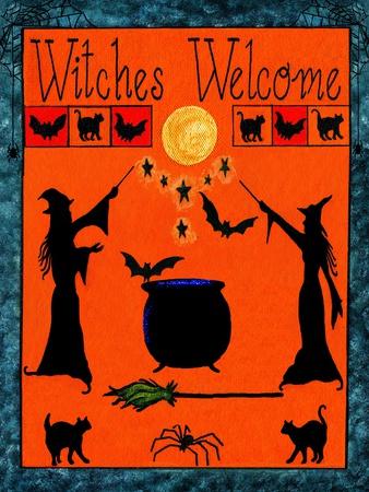 'Witches Welcome Spell Flag' Giclee Print - Cheryl Bartley | AllPosters.com